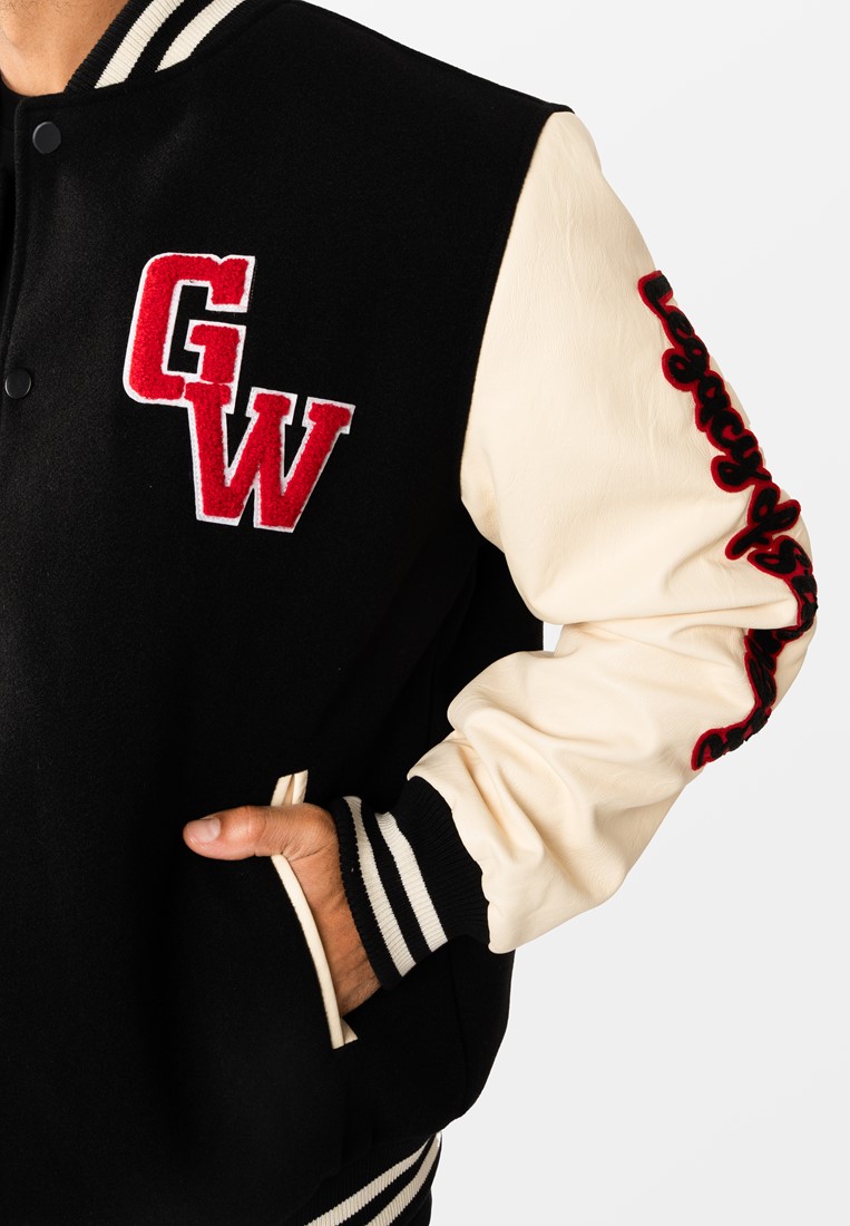 Saint Louis Varsity Jacket - Black - XL Gorilla Wear