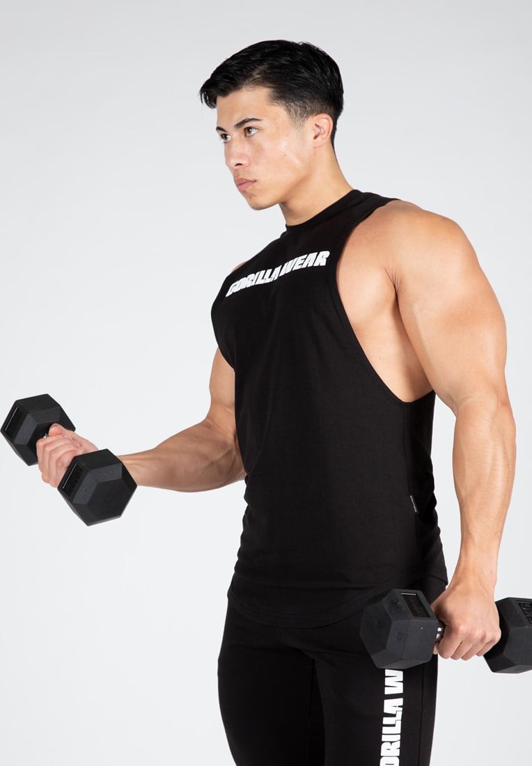Milo Drop Armhole Tank Top - Black - 3XL Gorilla Wear