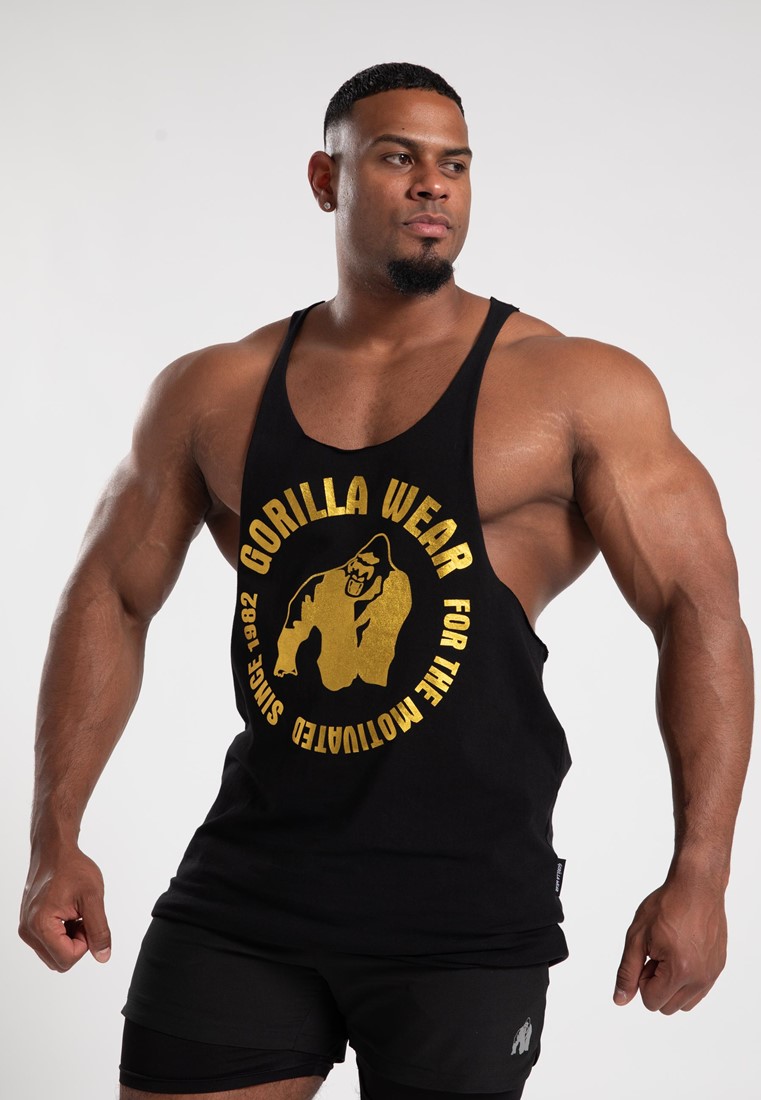 Melrose Stringer - Black/Gold - M Gorilla Wear