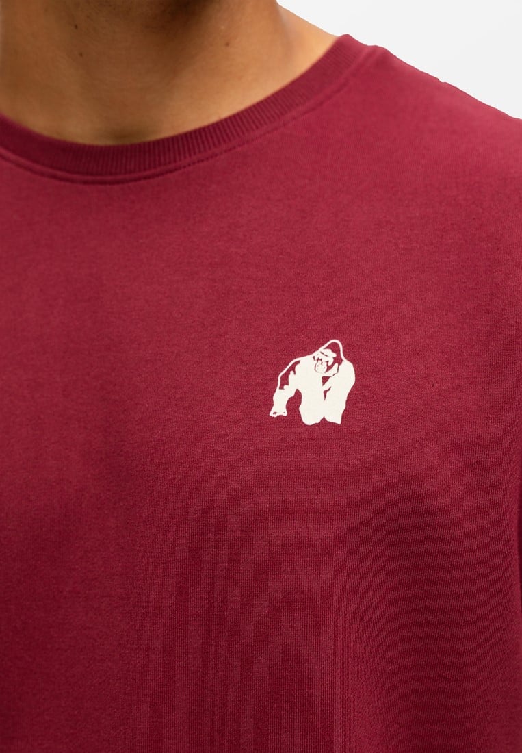 Bouse Cut Off Tank Top - Burgundy - L Gorilla Wear