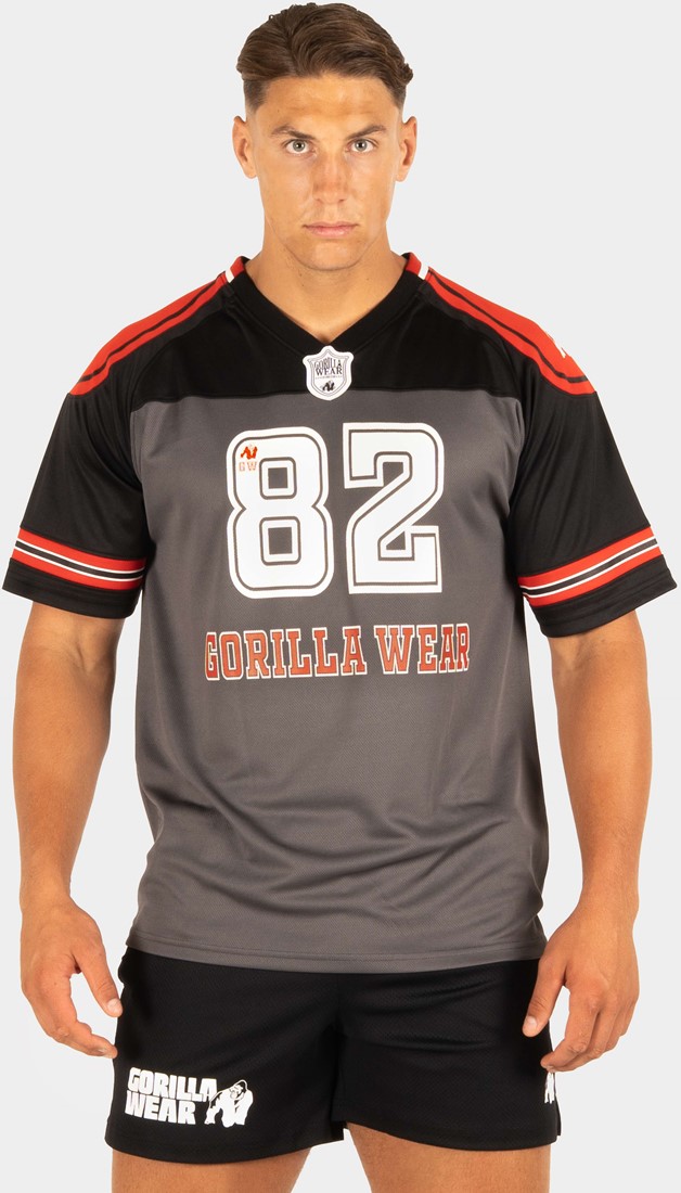 Tyler Football Jersey - Black/Red - M Gorilla Wear