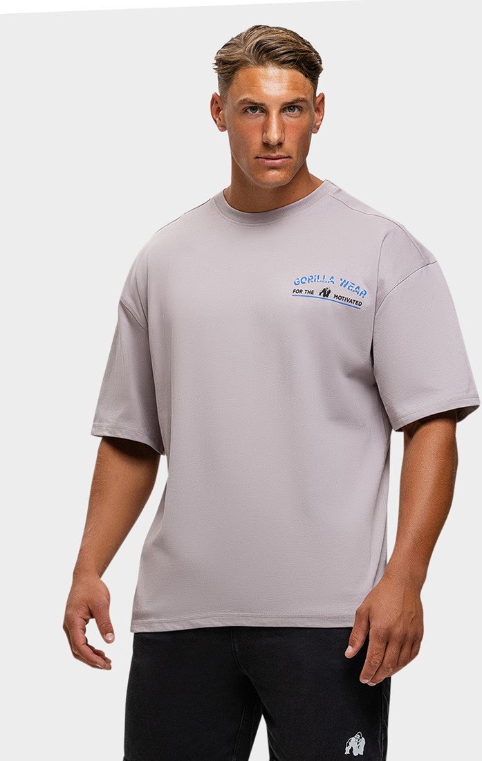 Macon Oversized T-Shirt - Light Gray - M Gorilla Wear