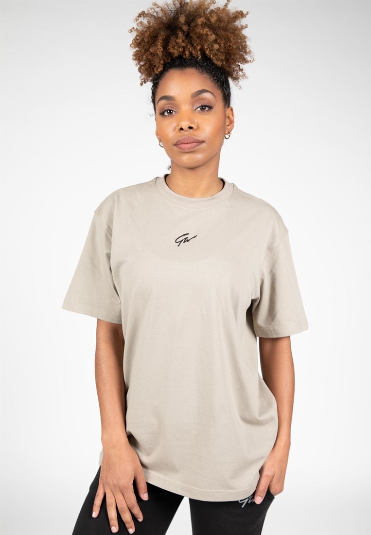 Bixby Oversized T-Shirt - Beige - S Gorilla Wear