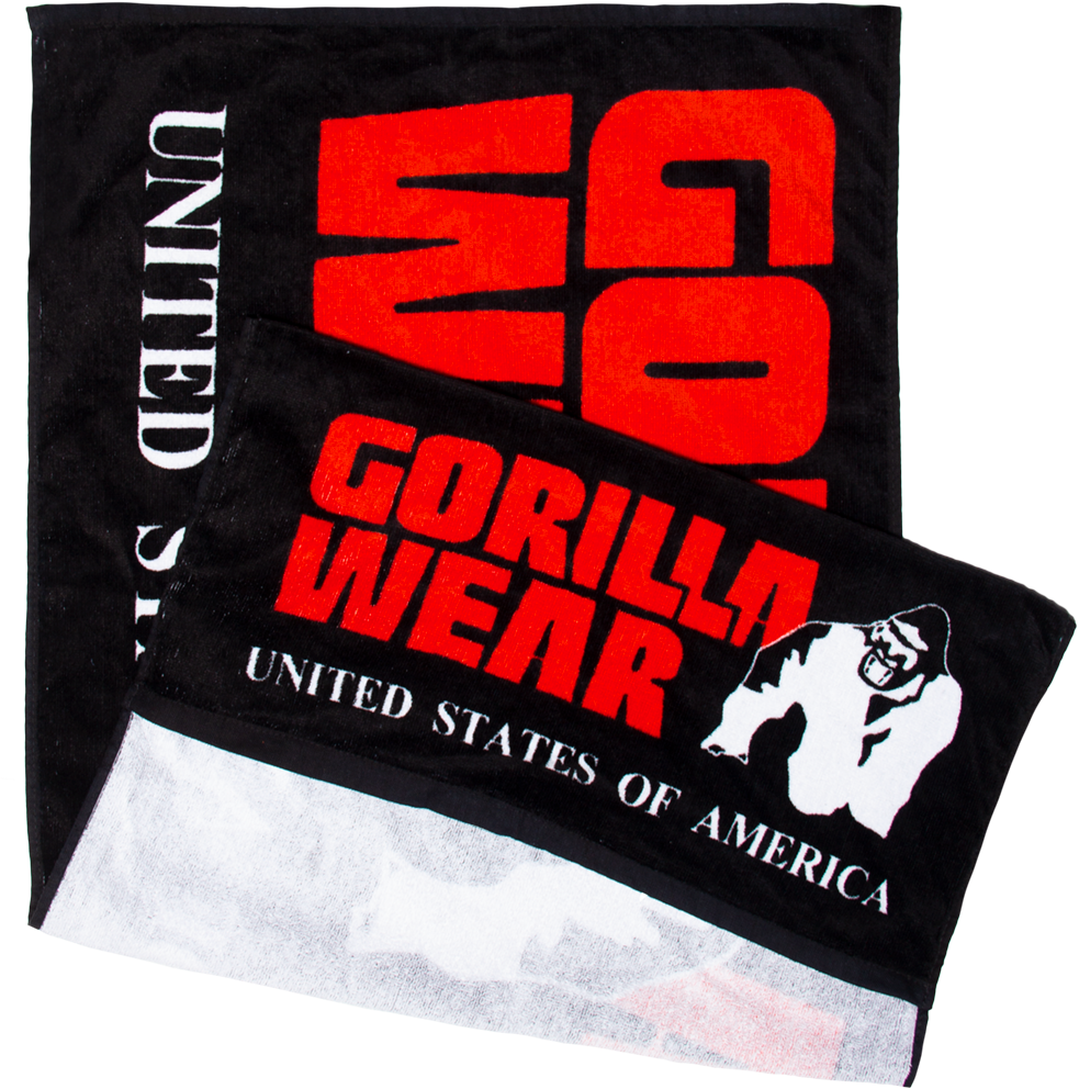 Functional Gym Towel Black Red Gorilla Wear functional-gym-towel-black-red-gorilla-wear
